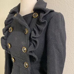 Rampage | Jackets & Coats | Rampage Knit Double Breasted Elevated Black ...